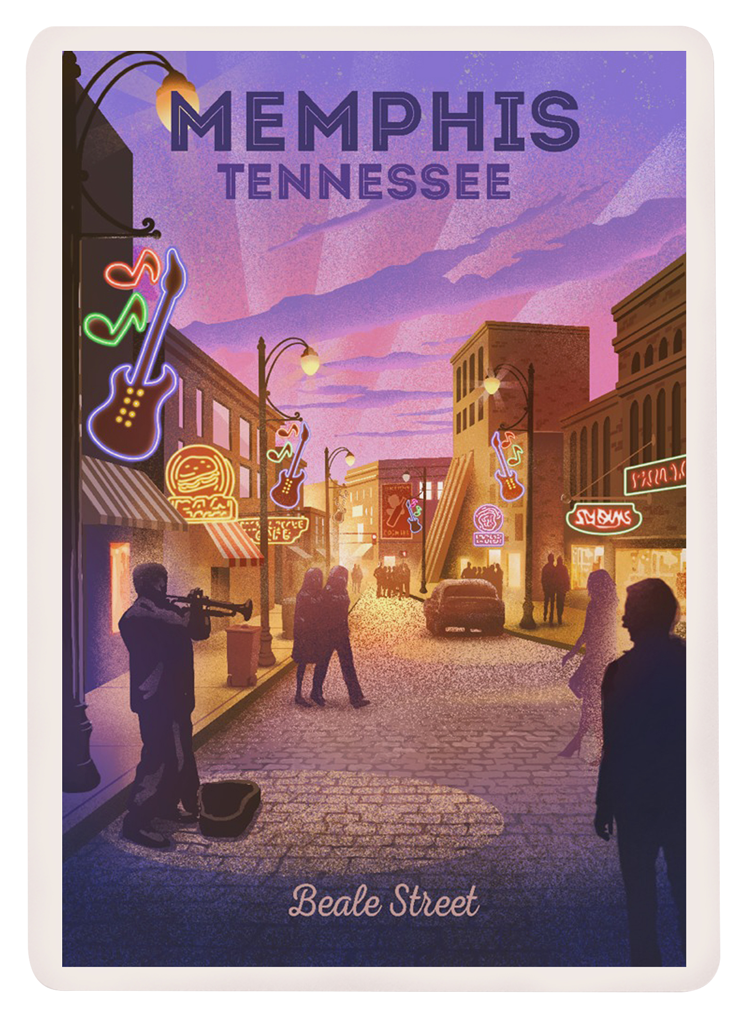 Lantern Press Memphis Tennessee Beale Street Magnet | Cabela's